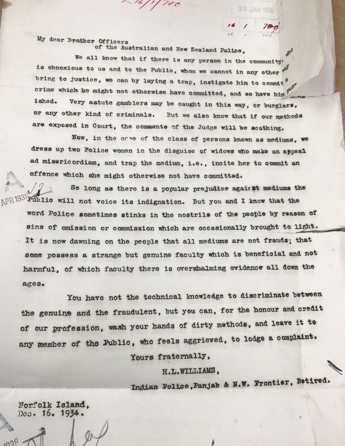 Victoria Police Inward Correspondence Files | PROV