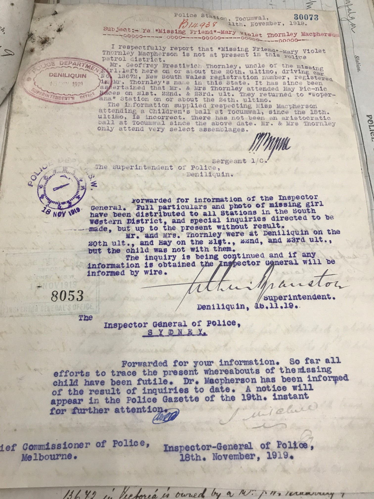 Victoria Police Inward Correspondence Files | PROV